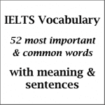 IELTS vocabulary: 52 most common & important words; with meanings ...