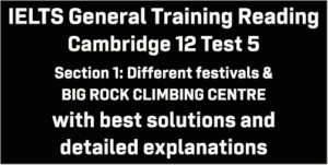 IELTS General Training Reading: Cambridge 12 Test 5 Section 1 ...